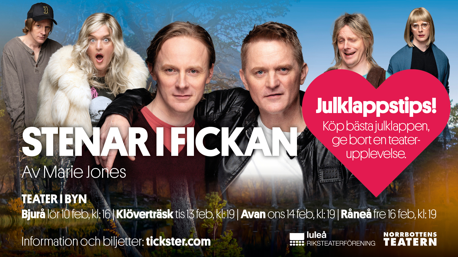 Nystart 2024 Teater i Byn! | Luleå Riksteaterförening